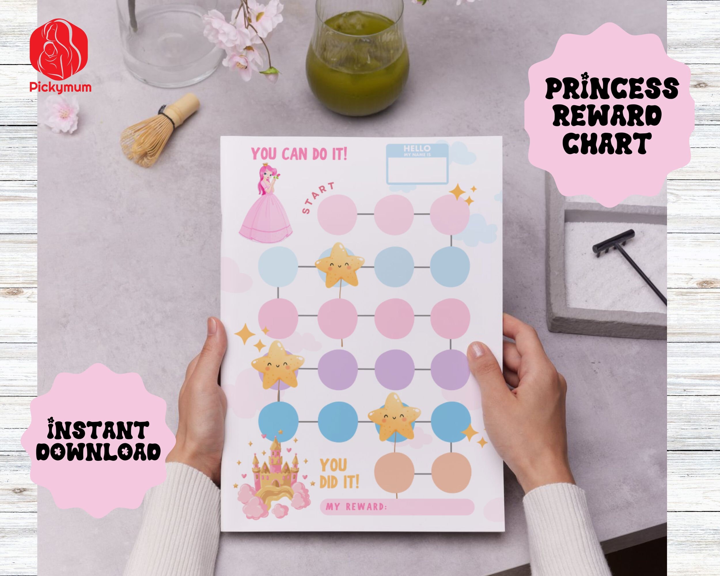 3 Printable Kids Reward Chart Princess Reward Charts for Girls Behavior ...