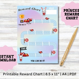 3 Printable Kids Reward Chart Racing Car Reward Charts for Boys ...