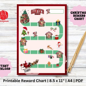 Christmas Kids Reward Charts Printable Kids Daily Activities Chart ...