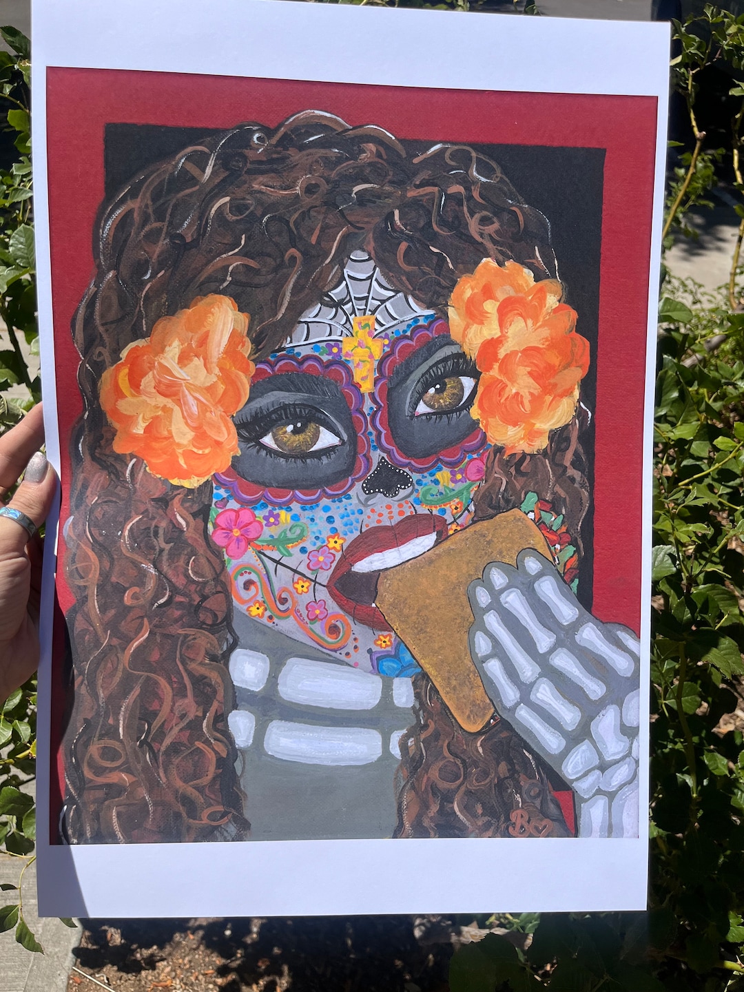 Taco Lady Dia De Los Muertos Print - Etsy