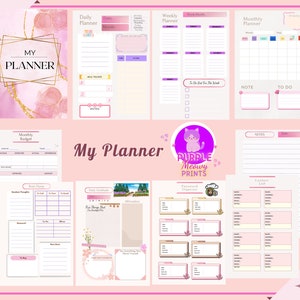 Editable Daily Planner Template Canva Printable Daily - Etsy
