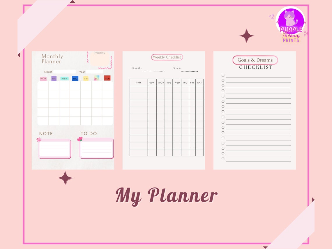 Editable Daily Planner Template Canva Printable Daily Planner US Letter ...