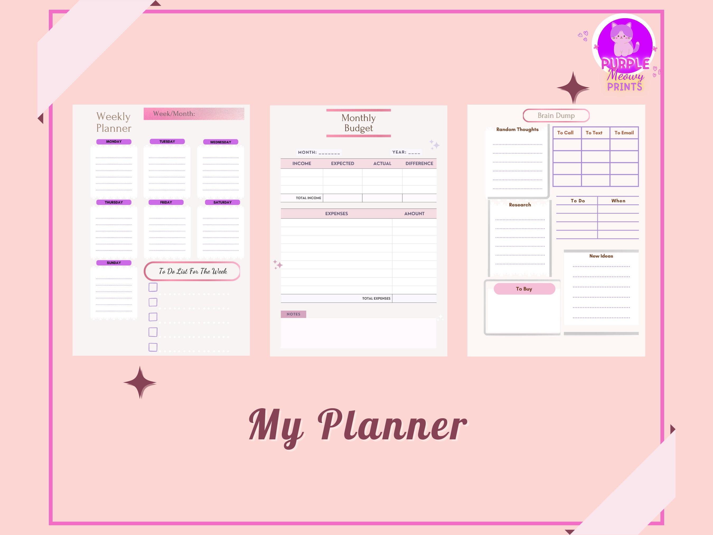 Editable Daily Planner Template Canva Printable Daily Planner US Letter ...