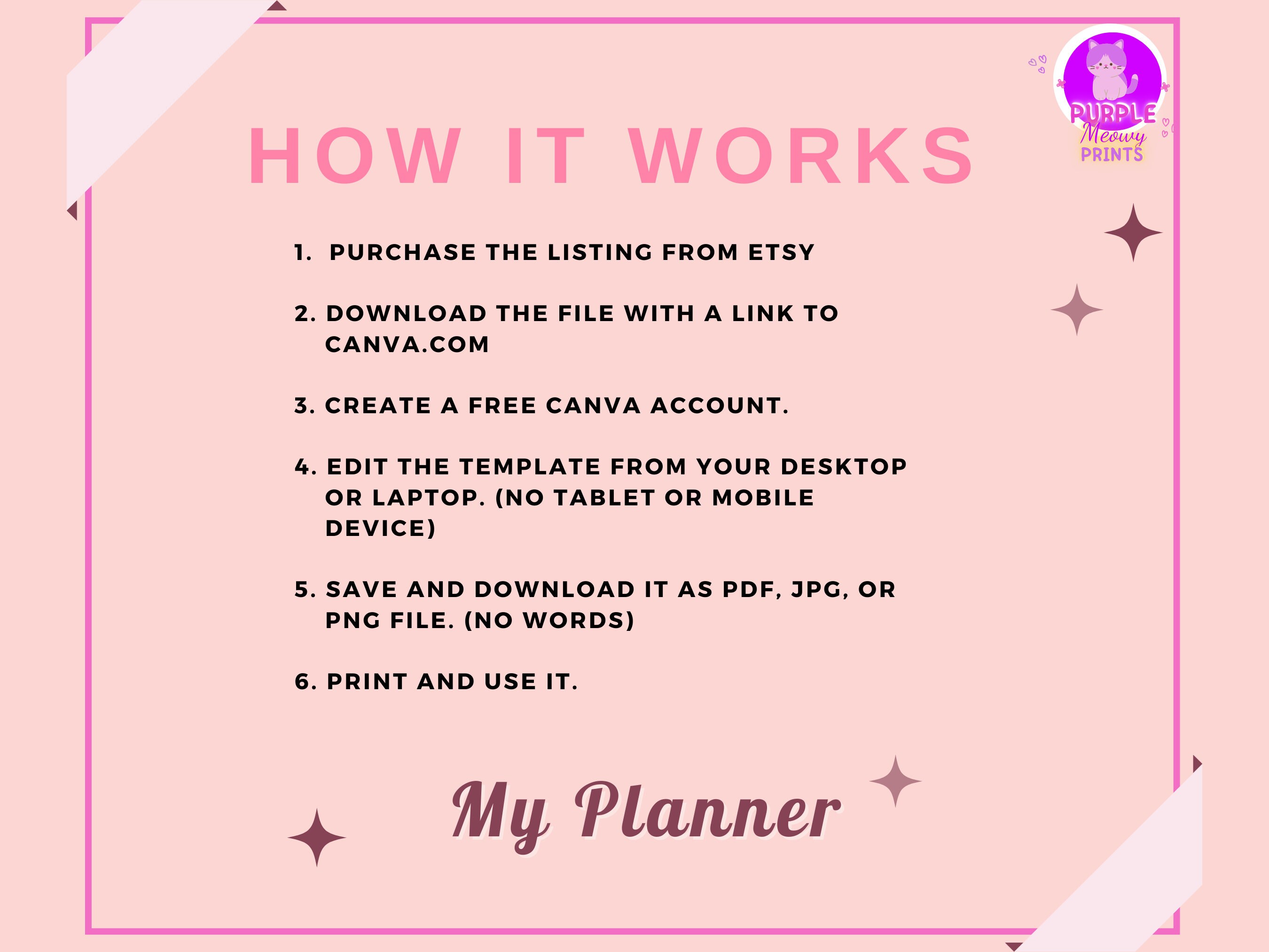 Editable Daily Planner Template Canva Printable Daily Planner US Letter ...