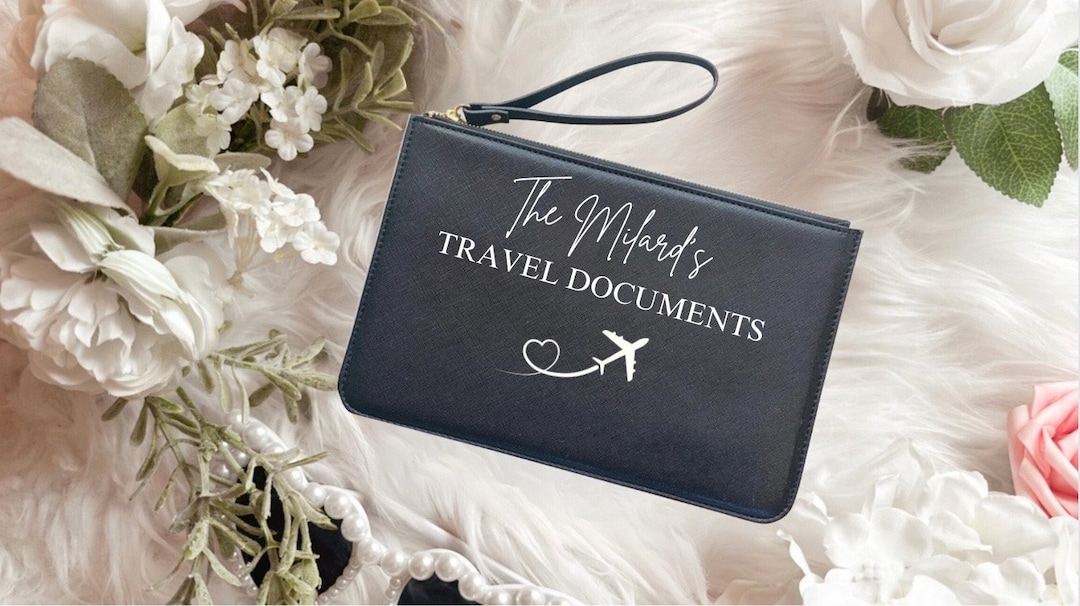 Travel Document Pouch Custom - Family Organizer, Secure Passport Holder ...