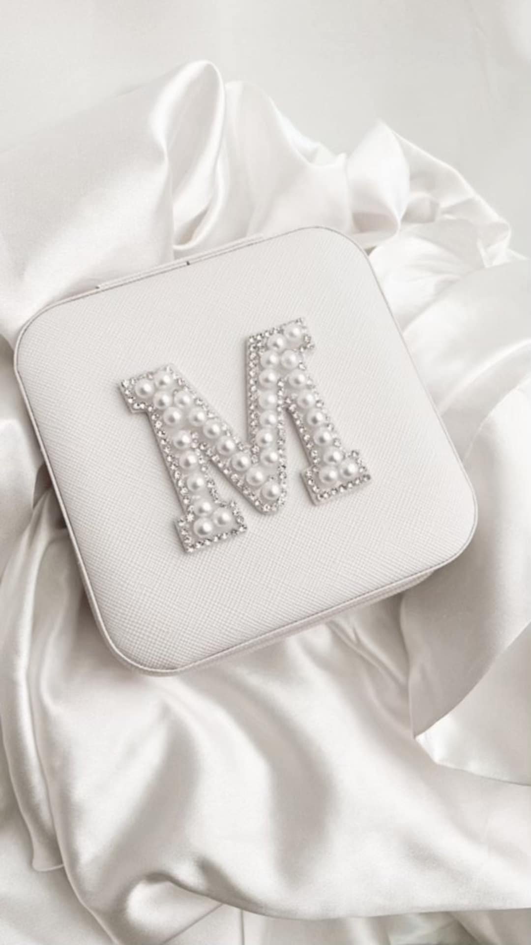 Pearl Initial Monogram Jewelry Box | Personalized Gift | Bridesmaid ...