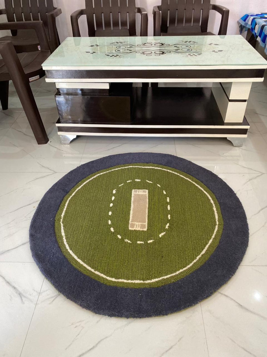 Cricket Stadium World Cup Tufted Rug, Customizable Carpet. Cricket ...