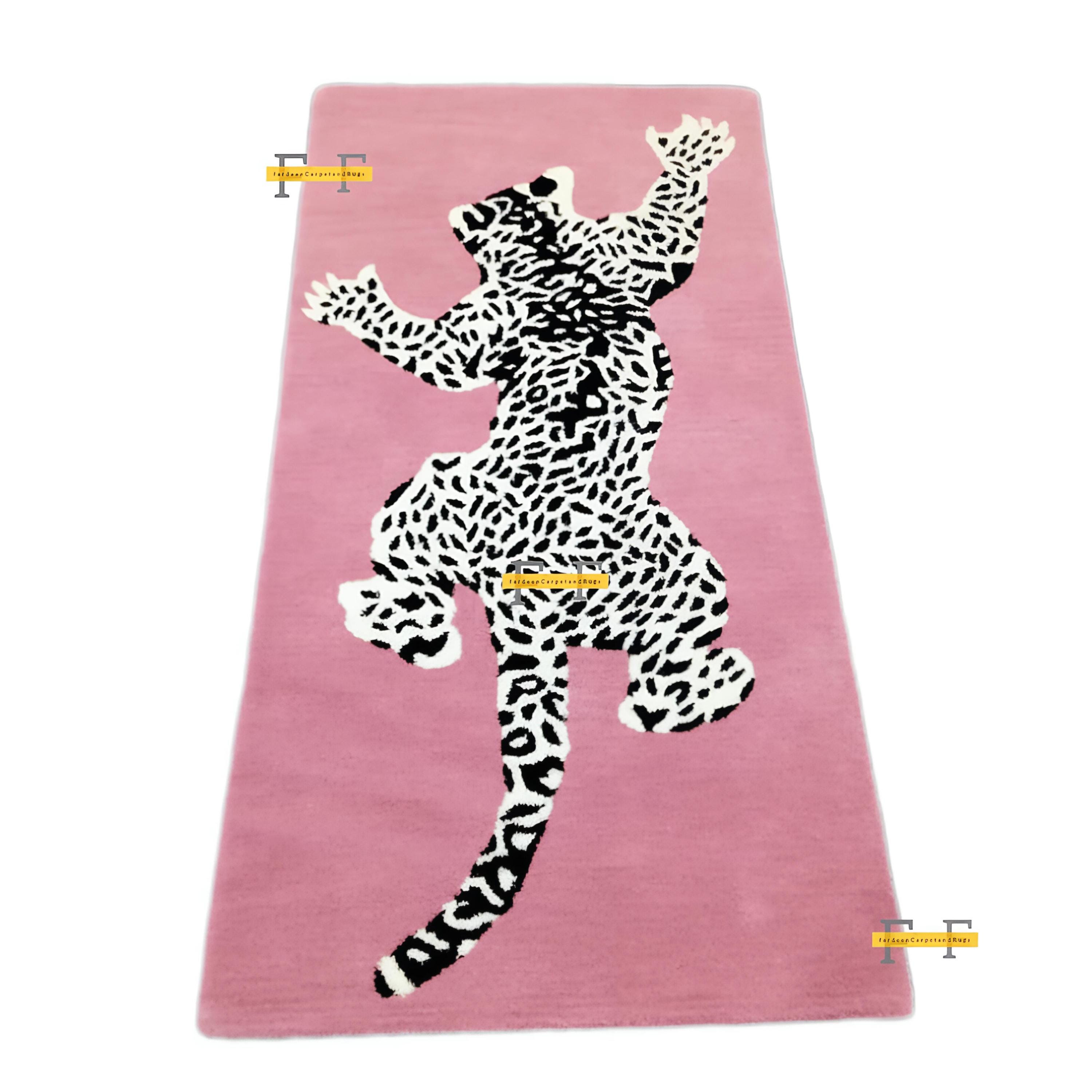 Climbing Leopard Runner Rug - Modern Cheetah Print Hallway, Stairway ...