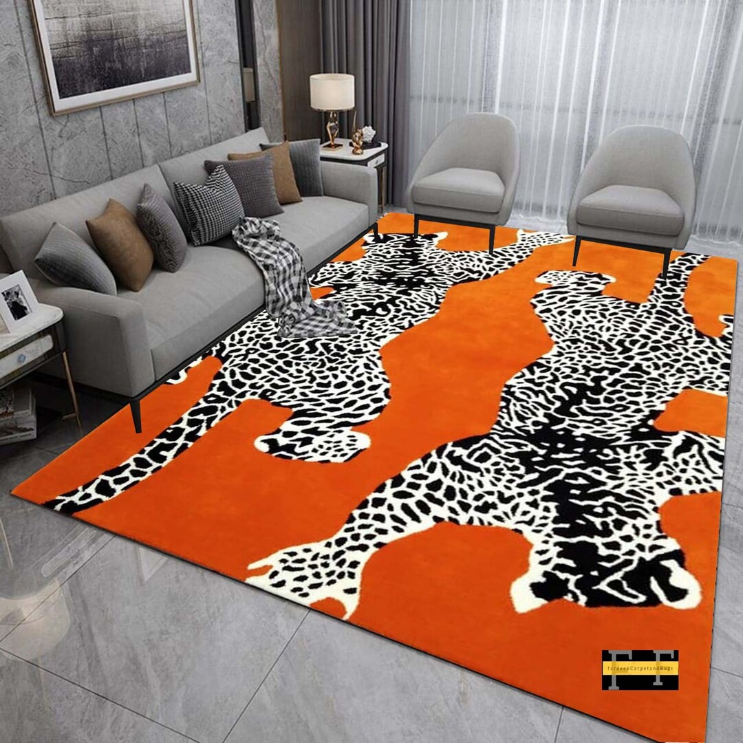 Leopard Area Rugs 5x8 6x9 8x10 Bedroom Living Nursery Hand Tufted Rug ...