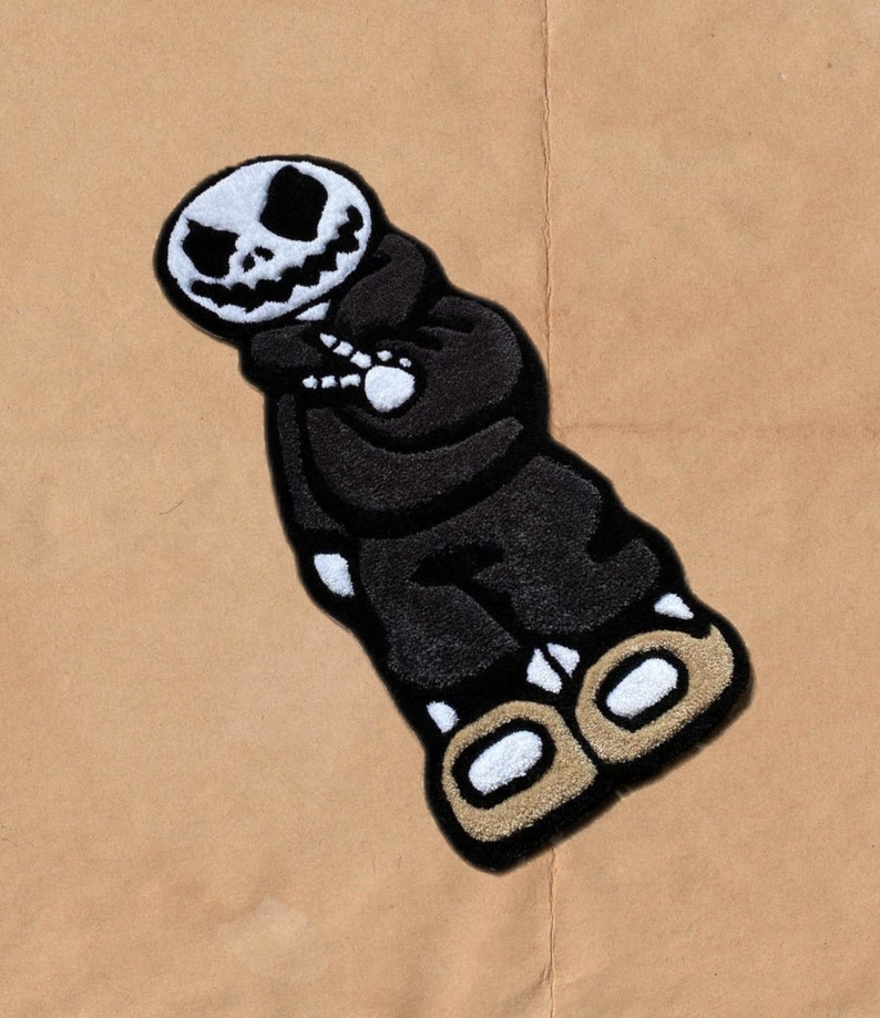 Halloween Skeleton Hand Tufted Rug. Wool Rug Home Decor Rug. Kid's Room ...