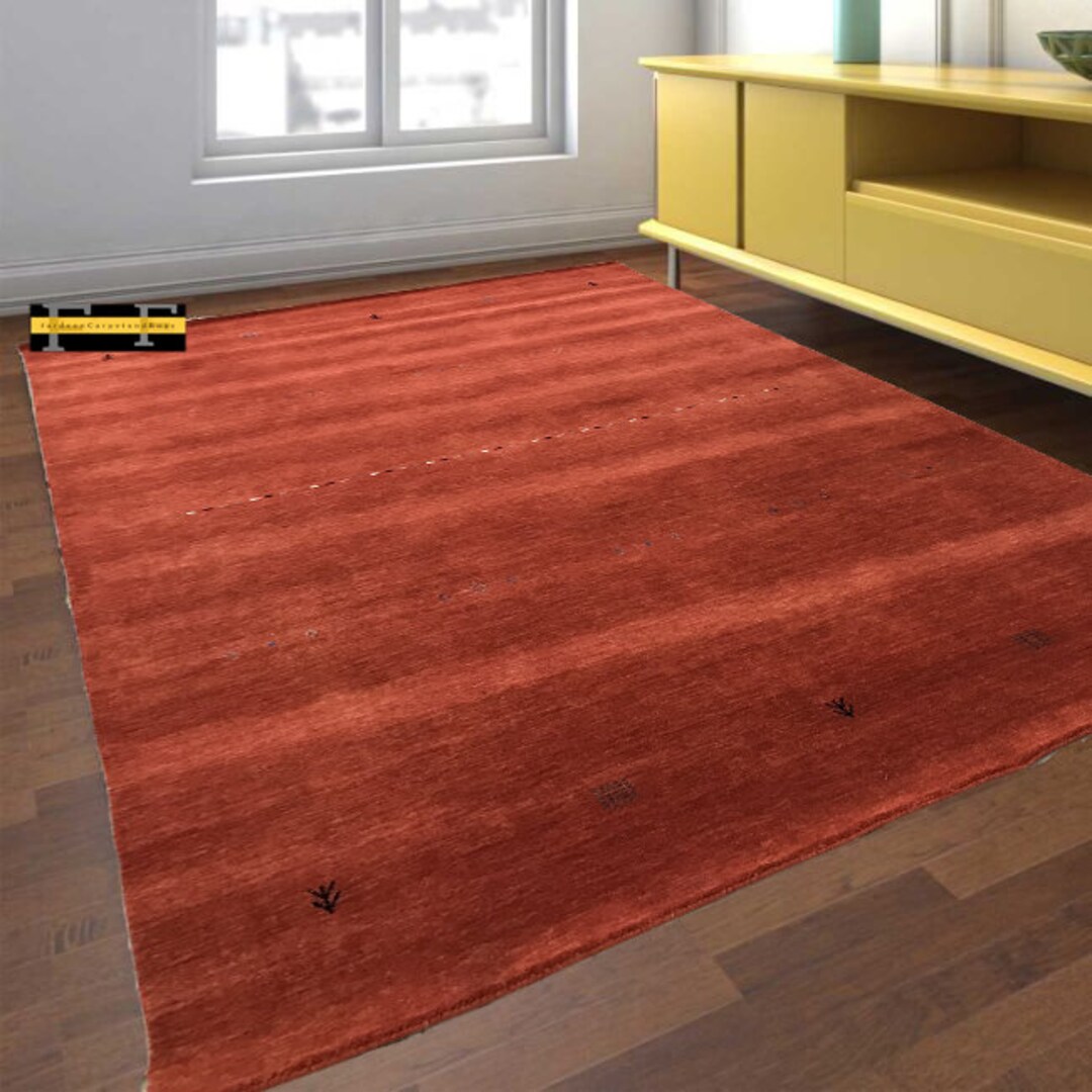 Red Gabbeh 5x7 9x12 Modern Rug 8x10 Living Bed Rug 10x14 12x15 Large ...