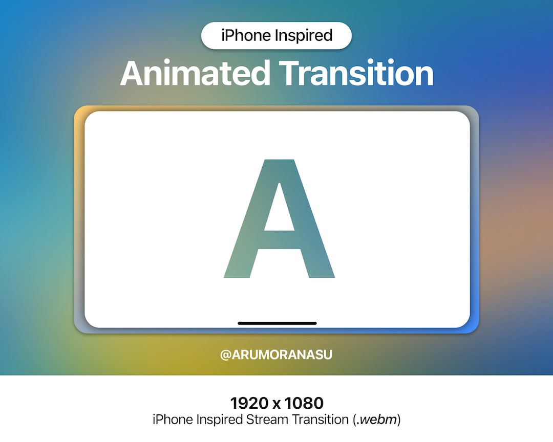 IPhone Inspired - Animated Stream Transition | Twitch Transition, OBS ...