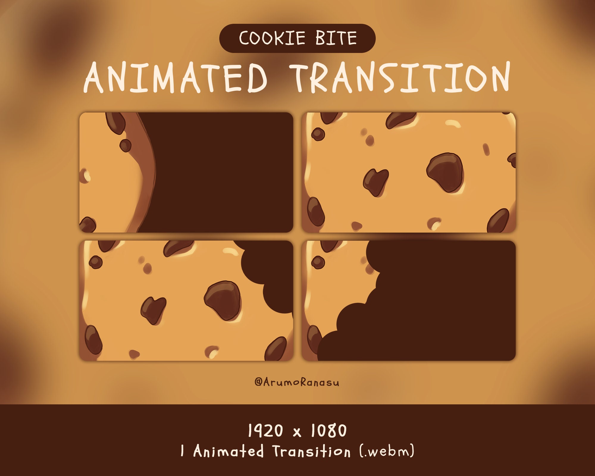 Cookie Bite - Animated Stream Transition | Twitch Transition, OBS ...