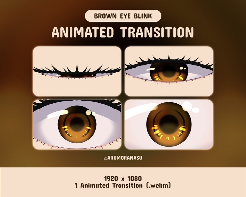 Brown Eye Blink - Animated Stream Transition | Twitch Transition, OBS ...