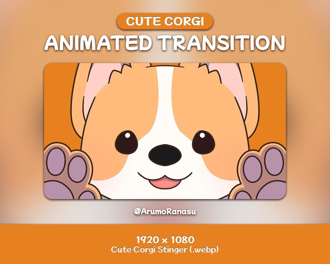Corgi Stream Transition: Animated Twitch Stinger - Etsy