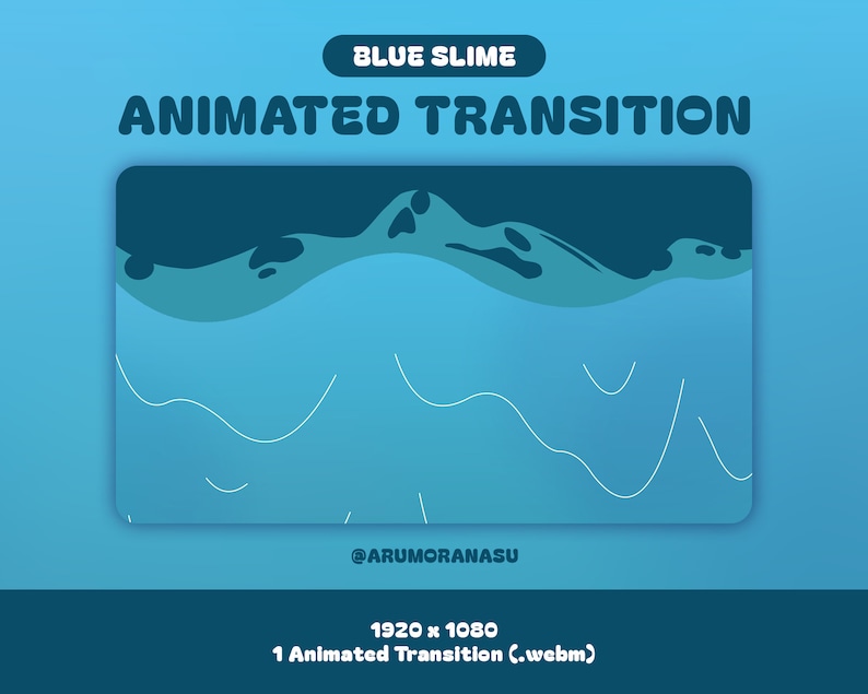 Blue Slime - Animated Stream Transition | Twitch Transition, OBS ...