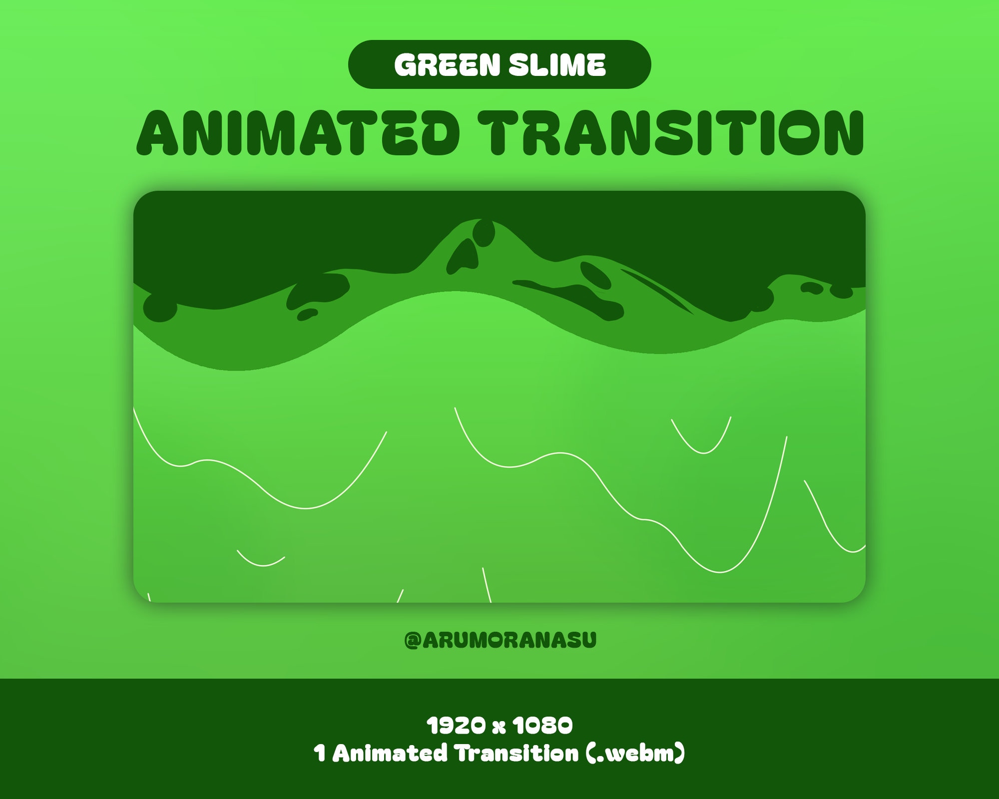Green Slime Stream Transition: Animated Twitch Stinger - Etsy