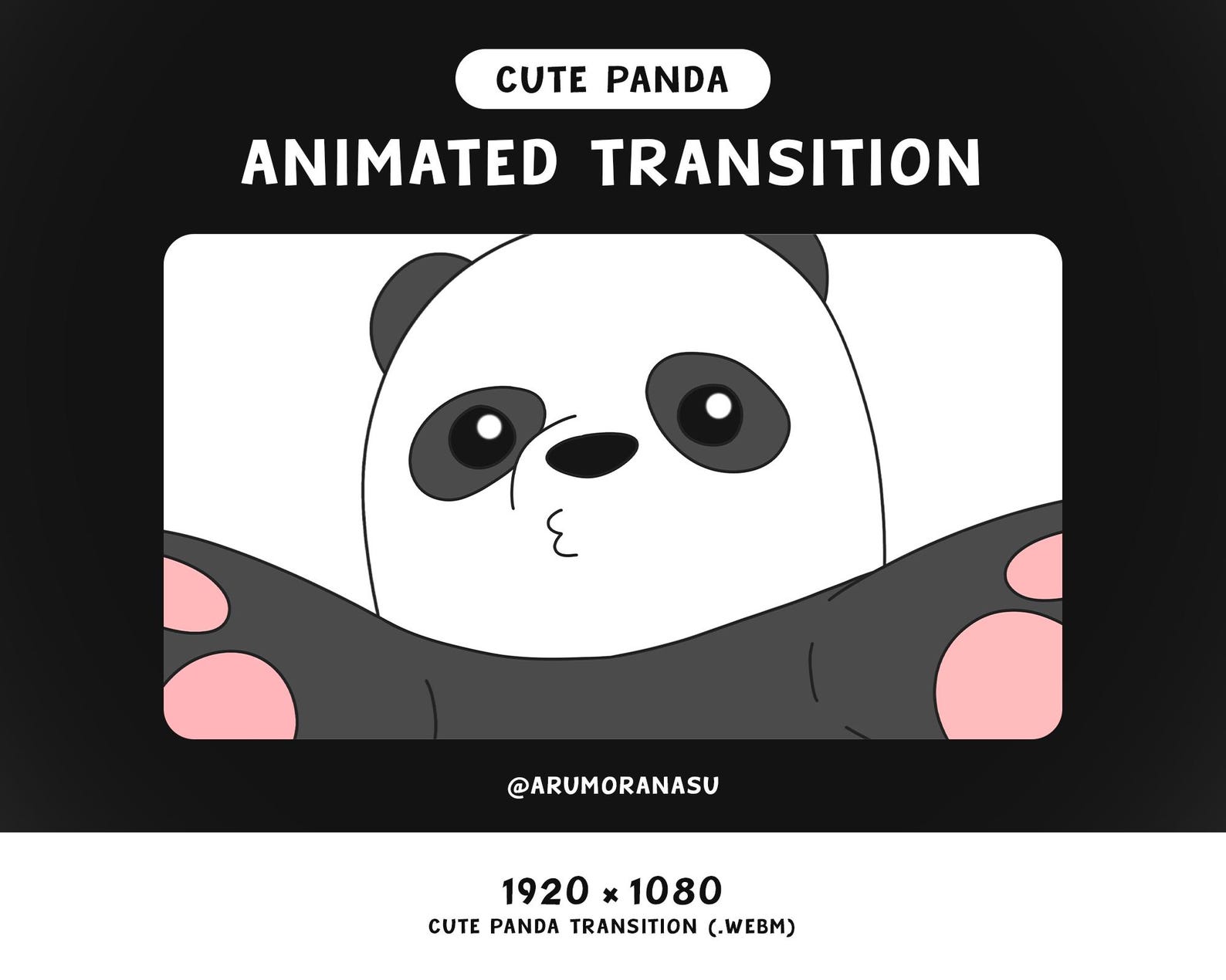 Panda Stream Transition: Animated Twitch Stinger - Etsy