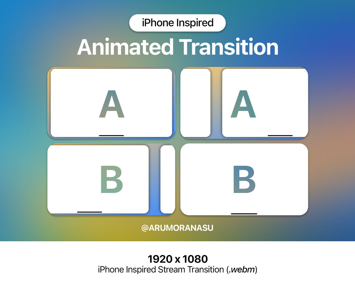IPhone Inspired Animated Stream Transition Twitch Transition, OBS ...