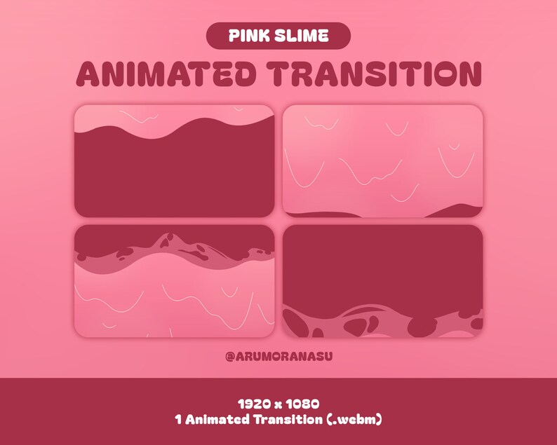 Pink Slime Stream Transition: Animated Twitch Stinger - Etsy