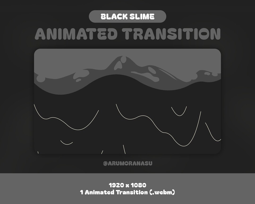 Black Slime - Animated Stream Transition | Twitch Transition, OBS ...