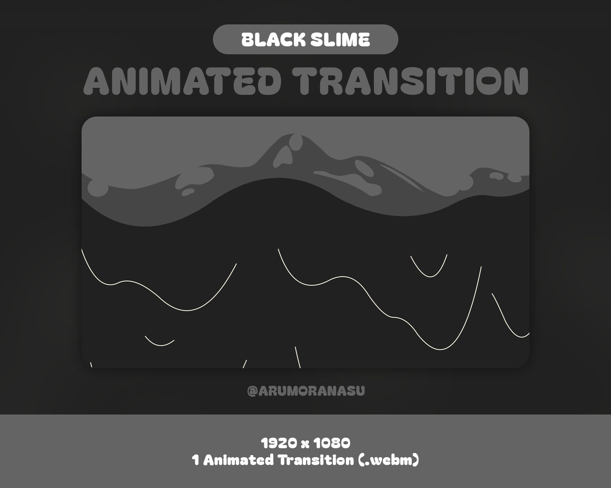 Black Slime - Animated Stream Transition | Twitch Transition, OBS ...