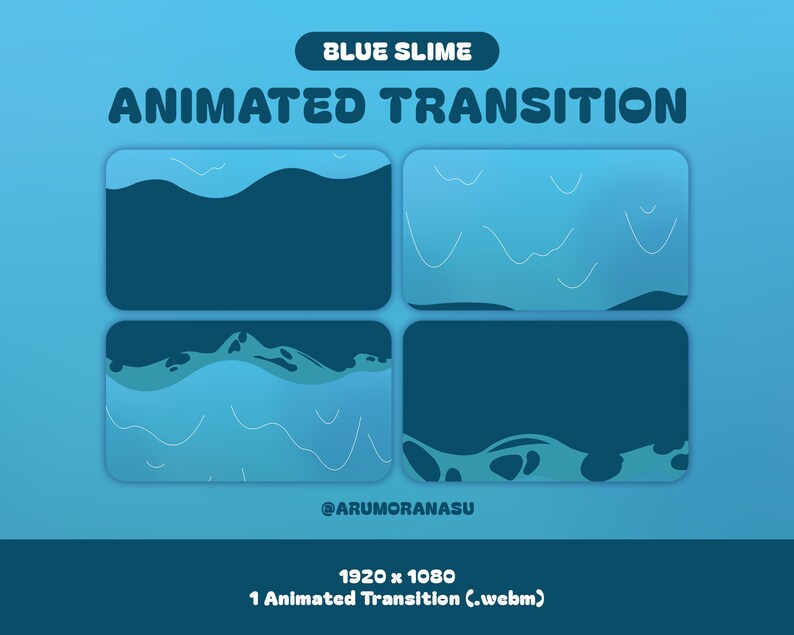 Blue Slime - Animated Stream Transition | Twitch Transition, OBS ...