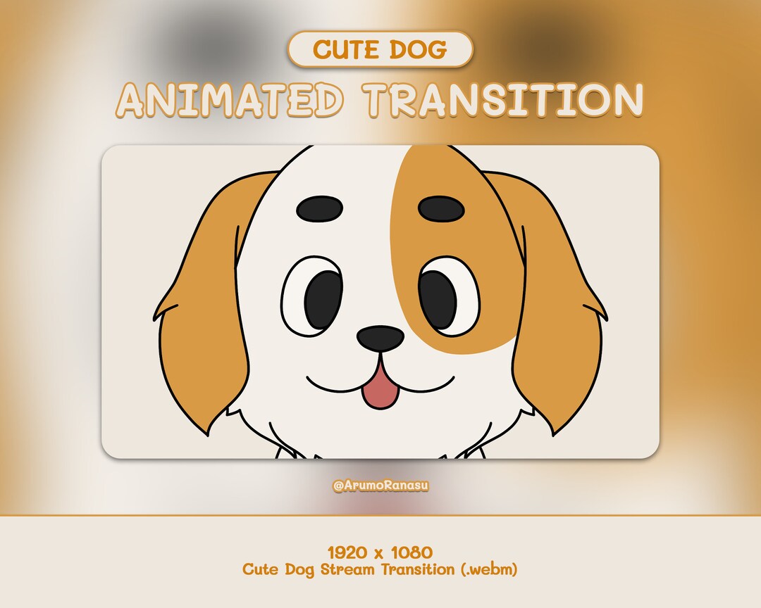 Cute Dog - Animated Stream Transition | Twitch Transition, OBS, Stream ...