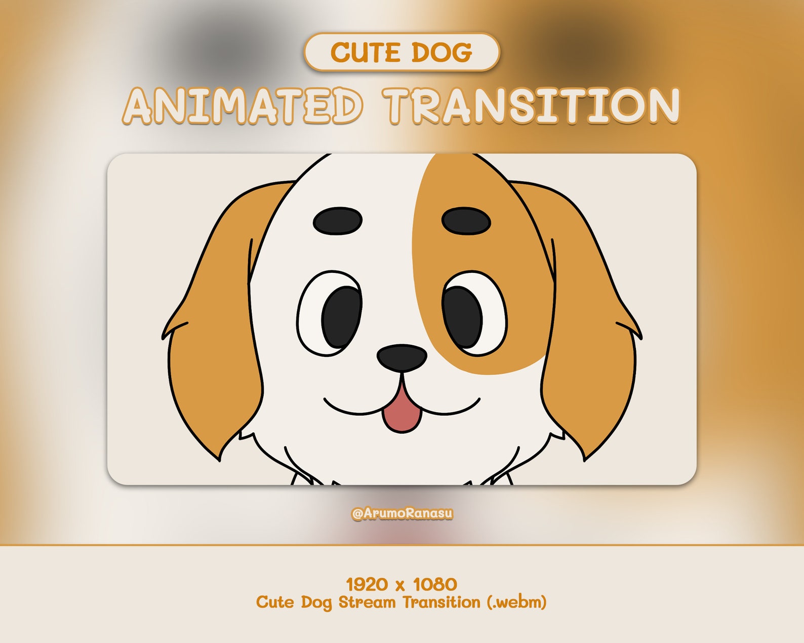Cute Dog - Animated Stream Transition | Twitch Transition, OBS, Stream ...