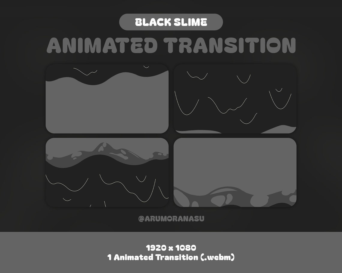 Black Slime - Animated Stream Transition | Twitch Transition, OBS ...