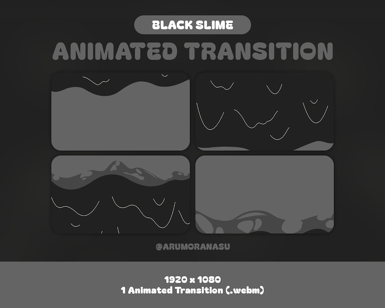 Black Slime - Animated Stream Transition | Twitch Transition, OBS ...
