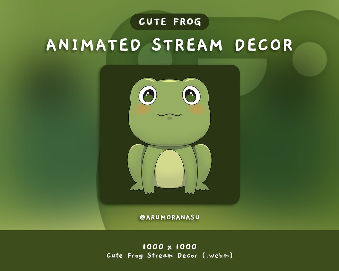 Kawaii Frog - Animated Stream Decoration | Twitch Decoration, OBS ...