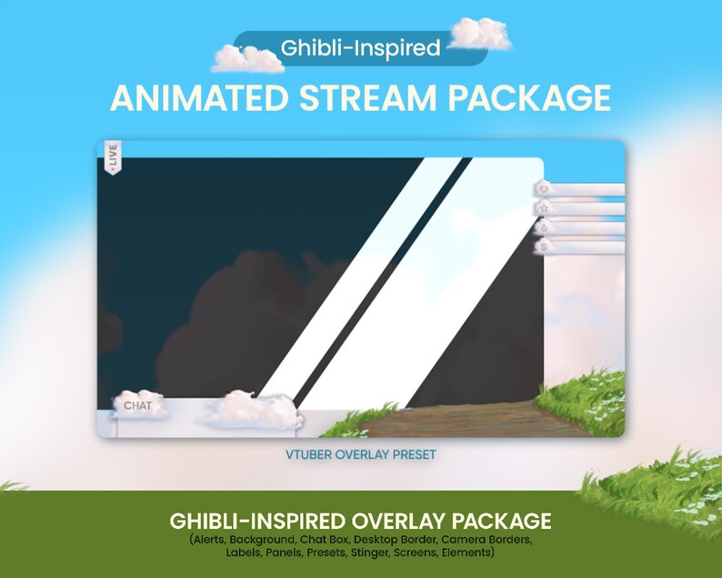 Ghibli-inspired Animated Stream Package: All-in-one - Etsy