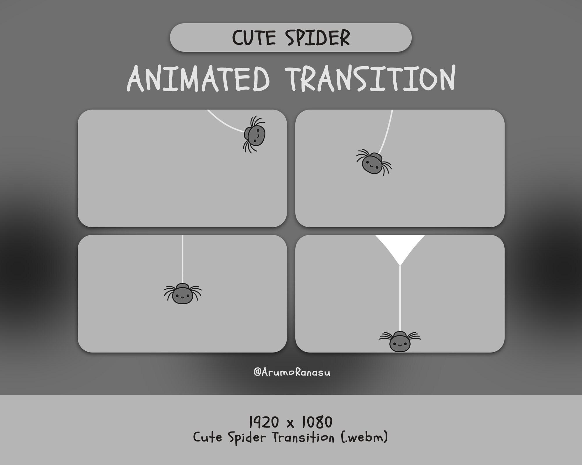 Spider Stream Transition: Animated Twitch Stinger - Etsy