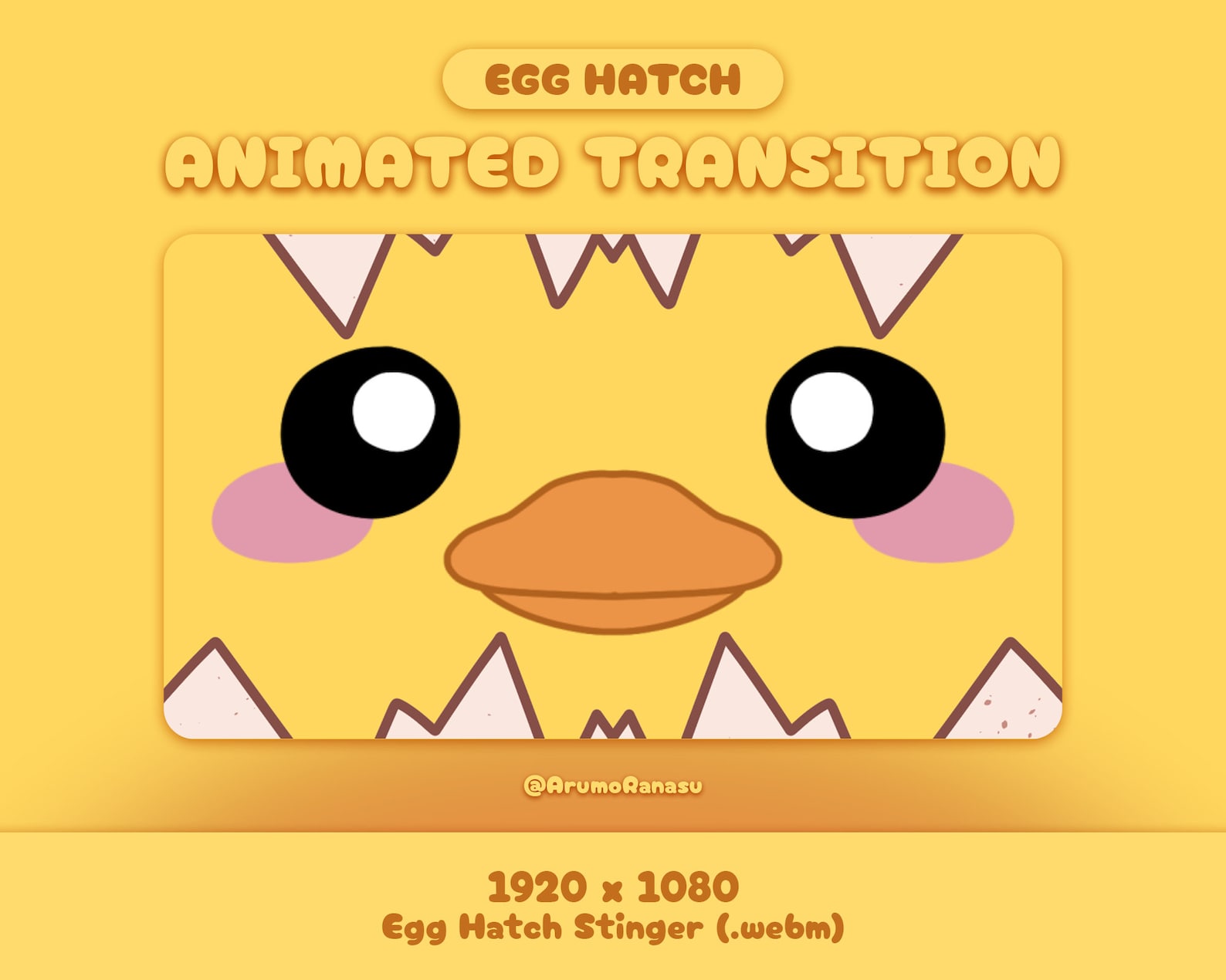Egg Hatch Animated Stream Transition Twitch Transition, OBS, Stream ...