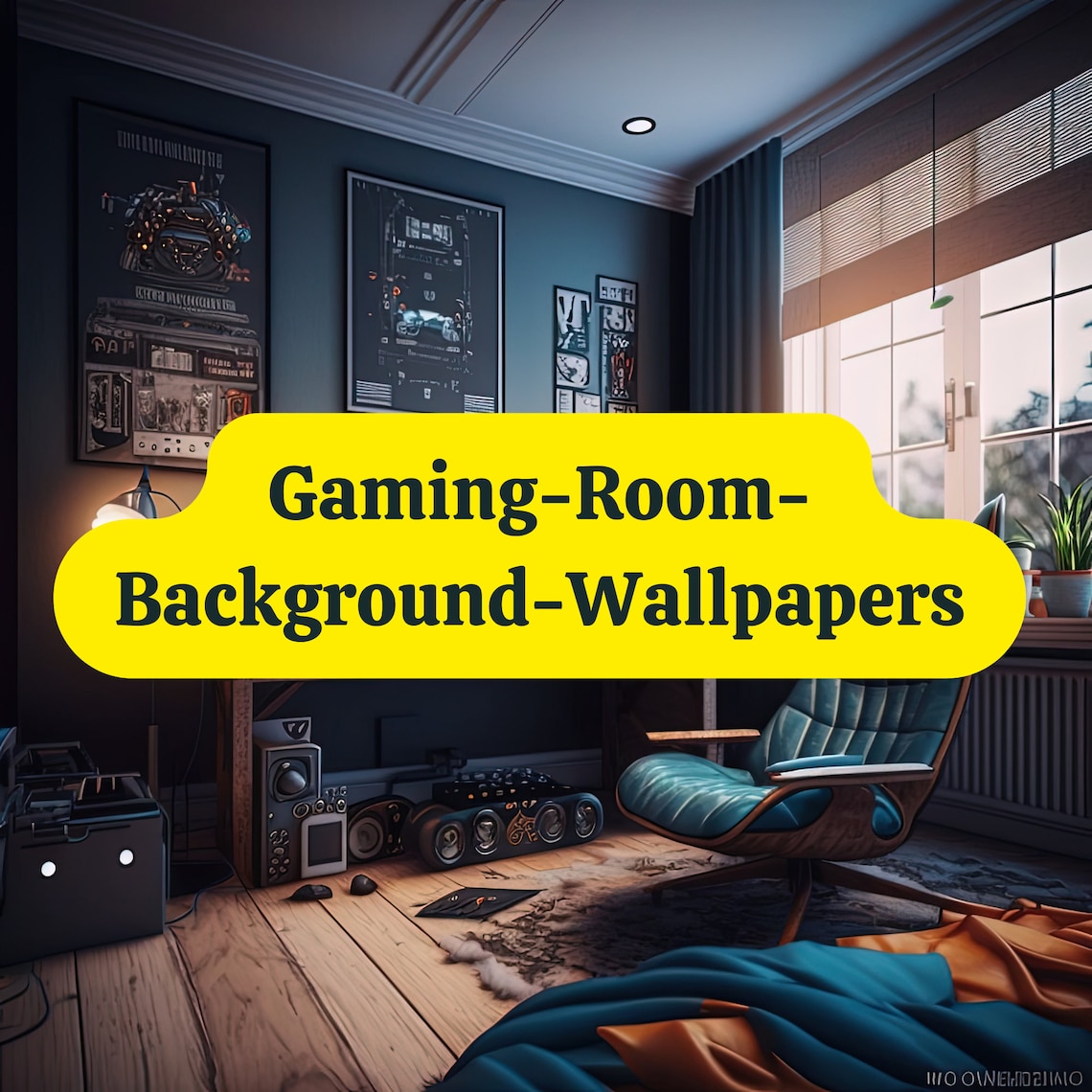 Gaming Room Background Wall Art Wallpaper || Desktop Wallpaper, Phone ...