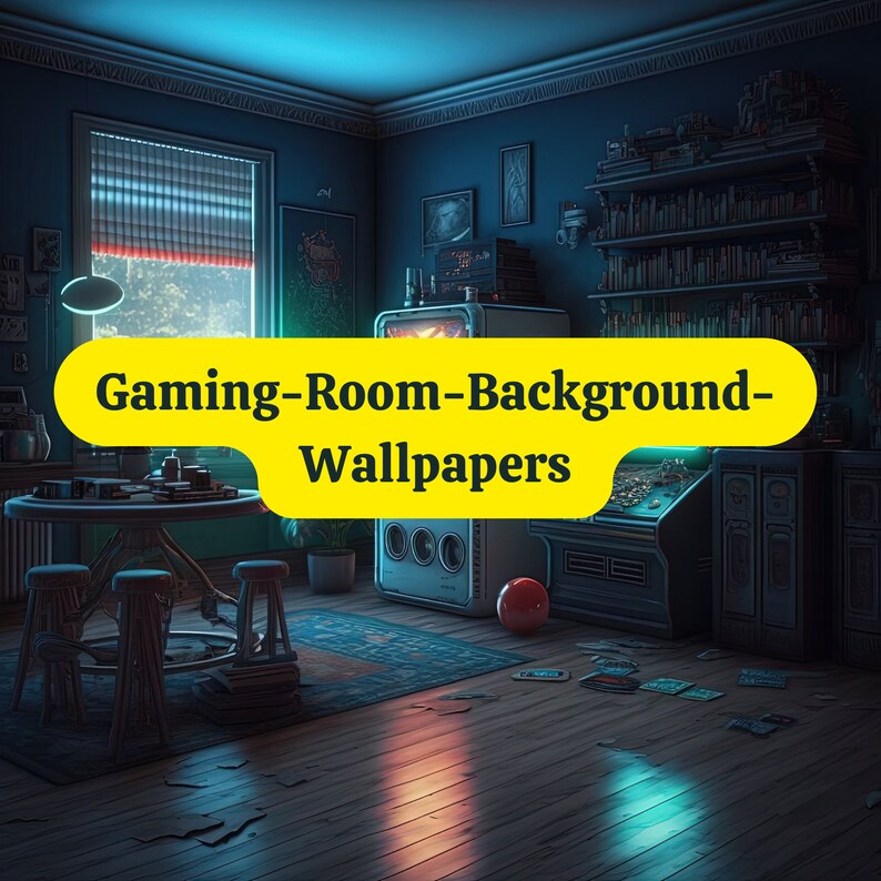 Gaming Room Background Wall Art Wallpaper || Desktop Wallpaper, Phone ...