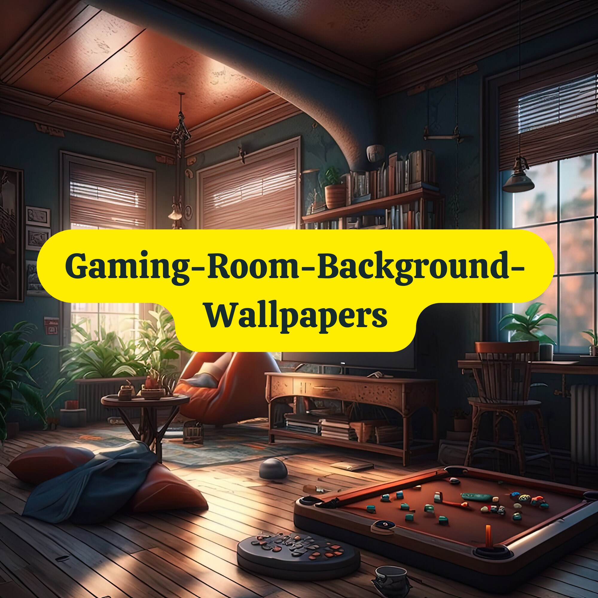 Gaming Room Background Wall Art Wallpaper || Desktop Wallpaper, Phone ...