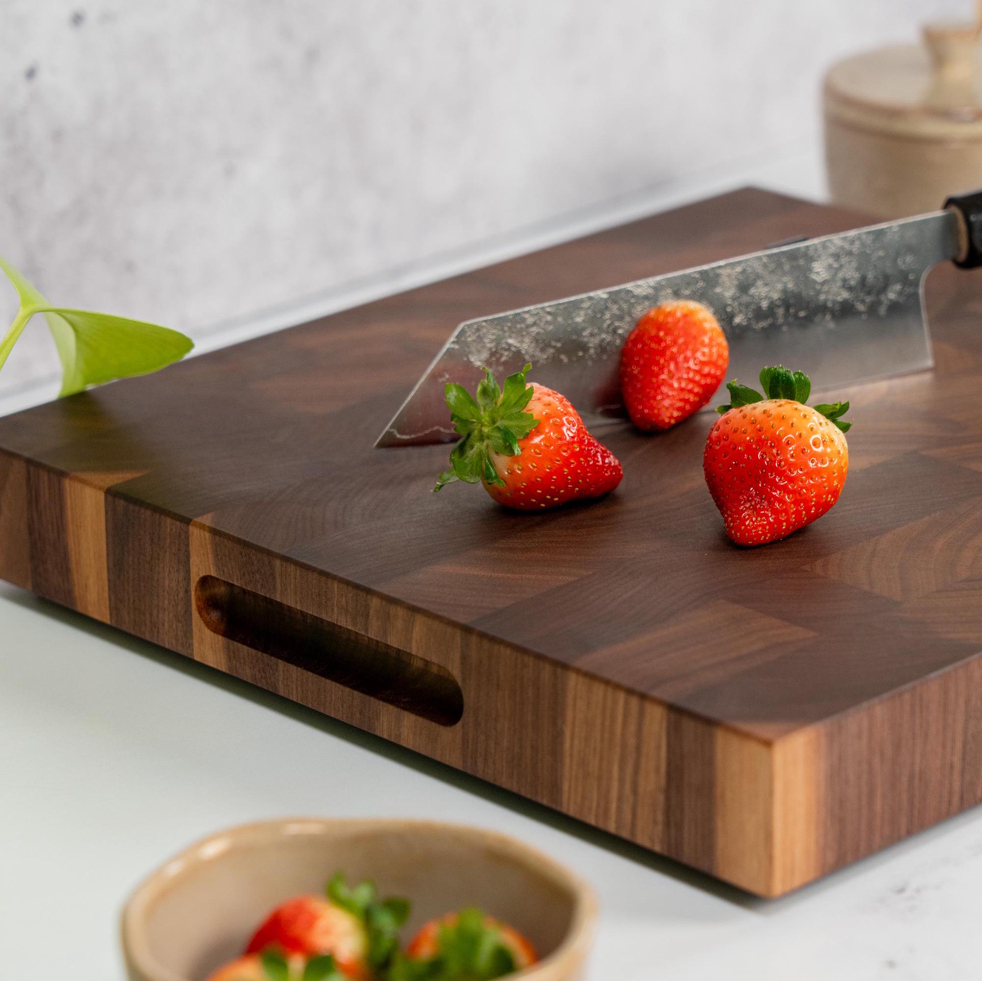 Large Walnut End Grain Cutting Board: Personalized, USA Made Butcher ...