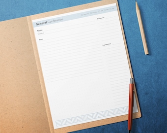 LDS General Conference Notes Printable - Etsy