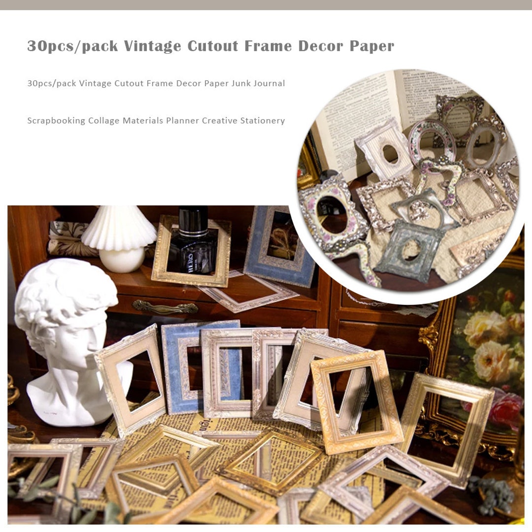10 Patterns-30 Pieces Vintage Photo Frames,bulk Pack Cardstock Paper ...