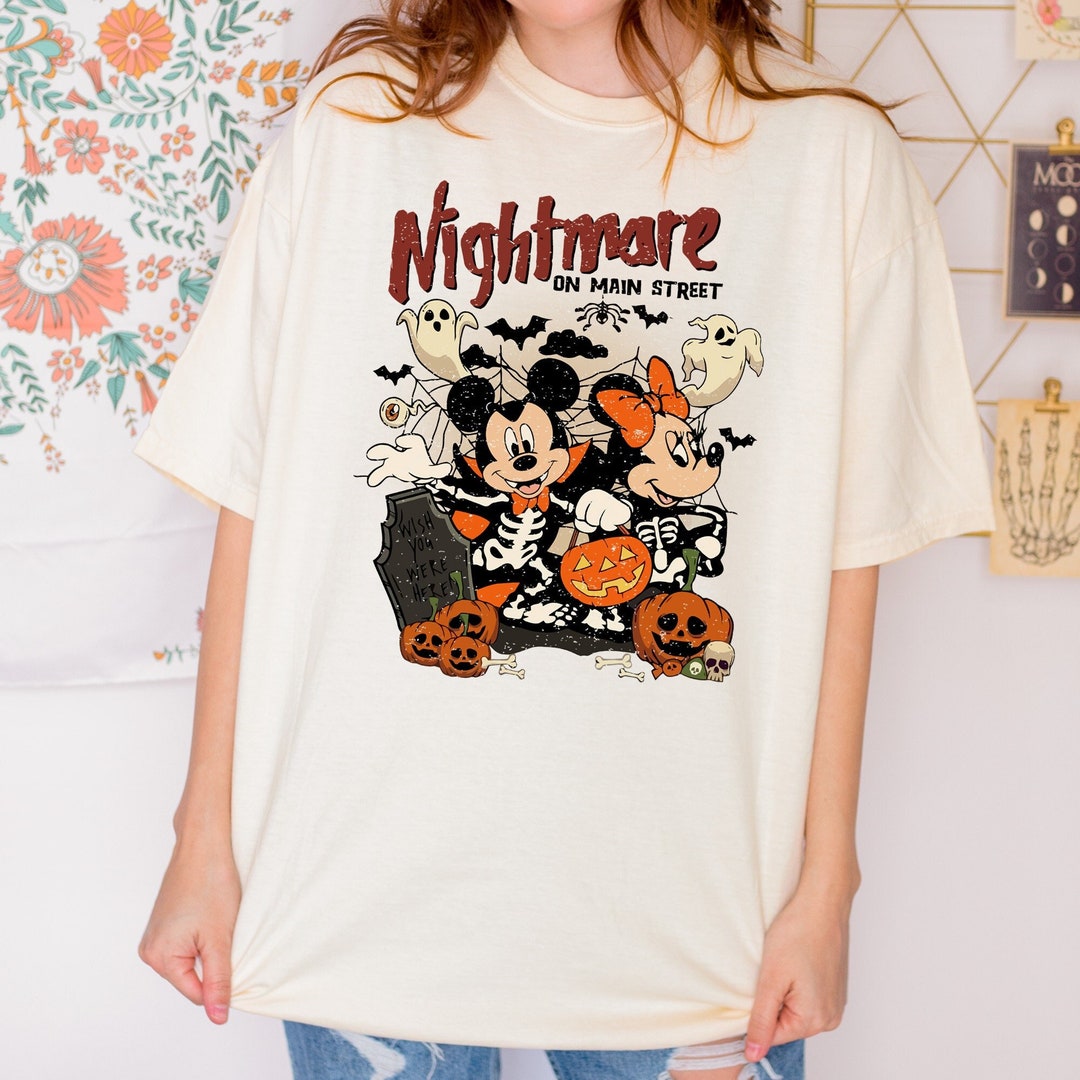 Retro Nightmare on Main Street Mickey Minnie Comfort Colors - Etsy