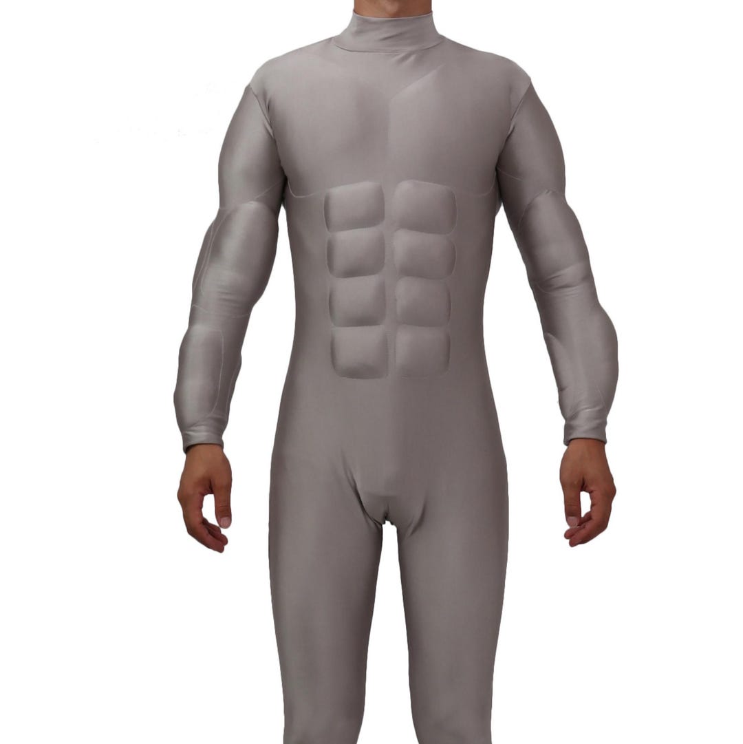 Gray Muscle Suit Jumpsuit,custom Cosplay Muscle Suit for Men,muscle ...