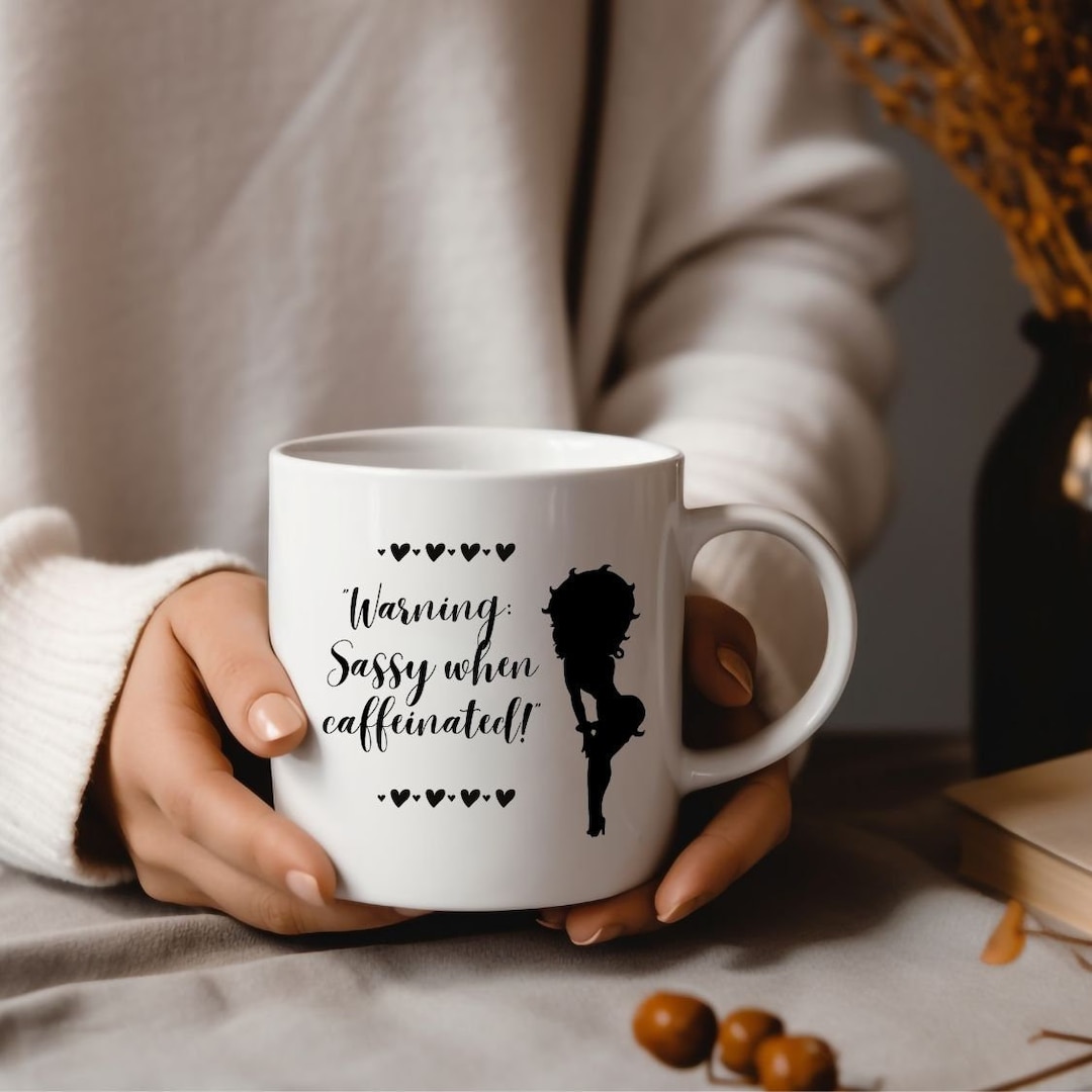Warning Sassy When Caffeinated! Betty Boop Mug, Betty Boop Mug, Vintage ...