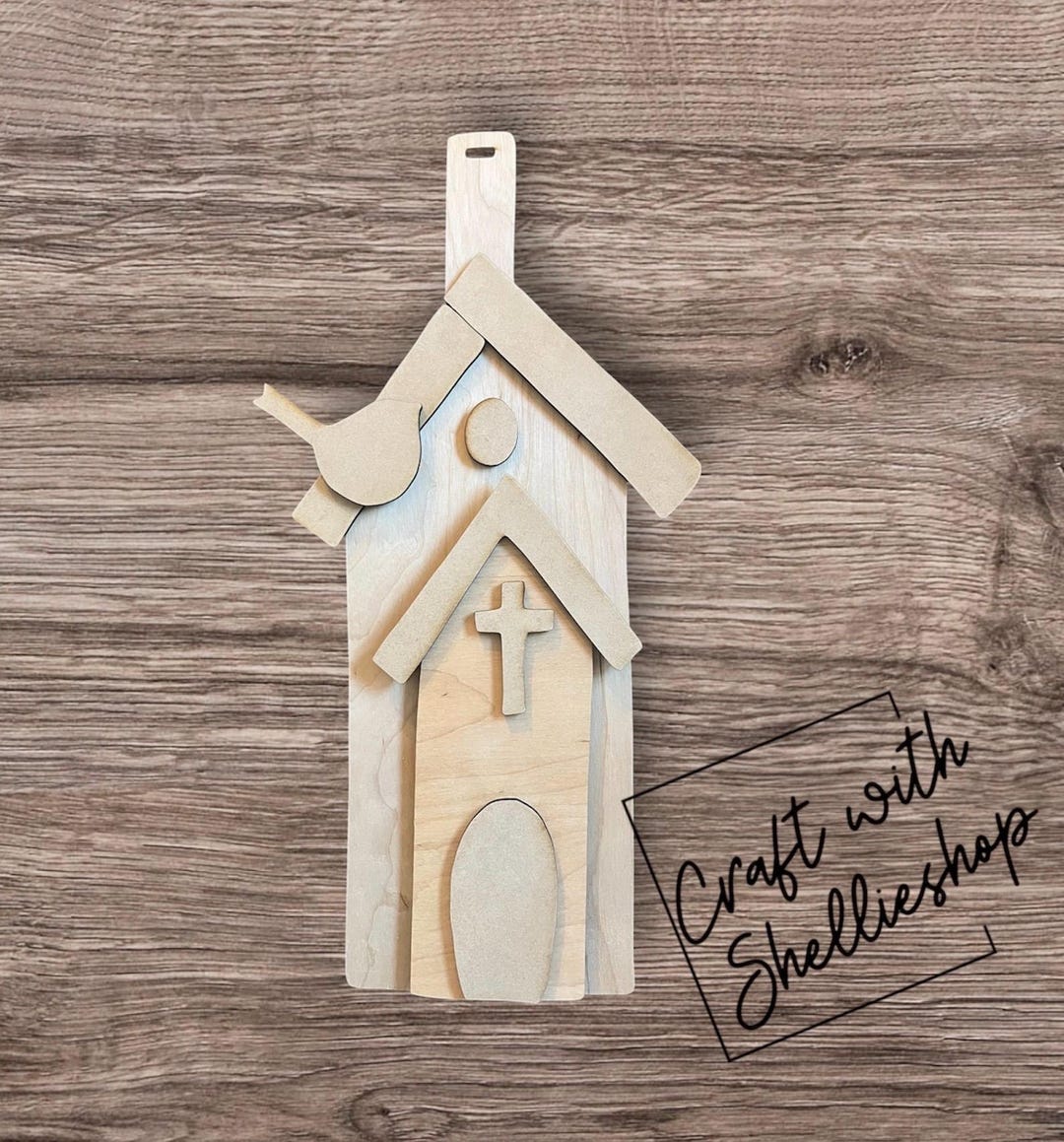 Birdhouse Church Cutting Board DIY - Etsy