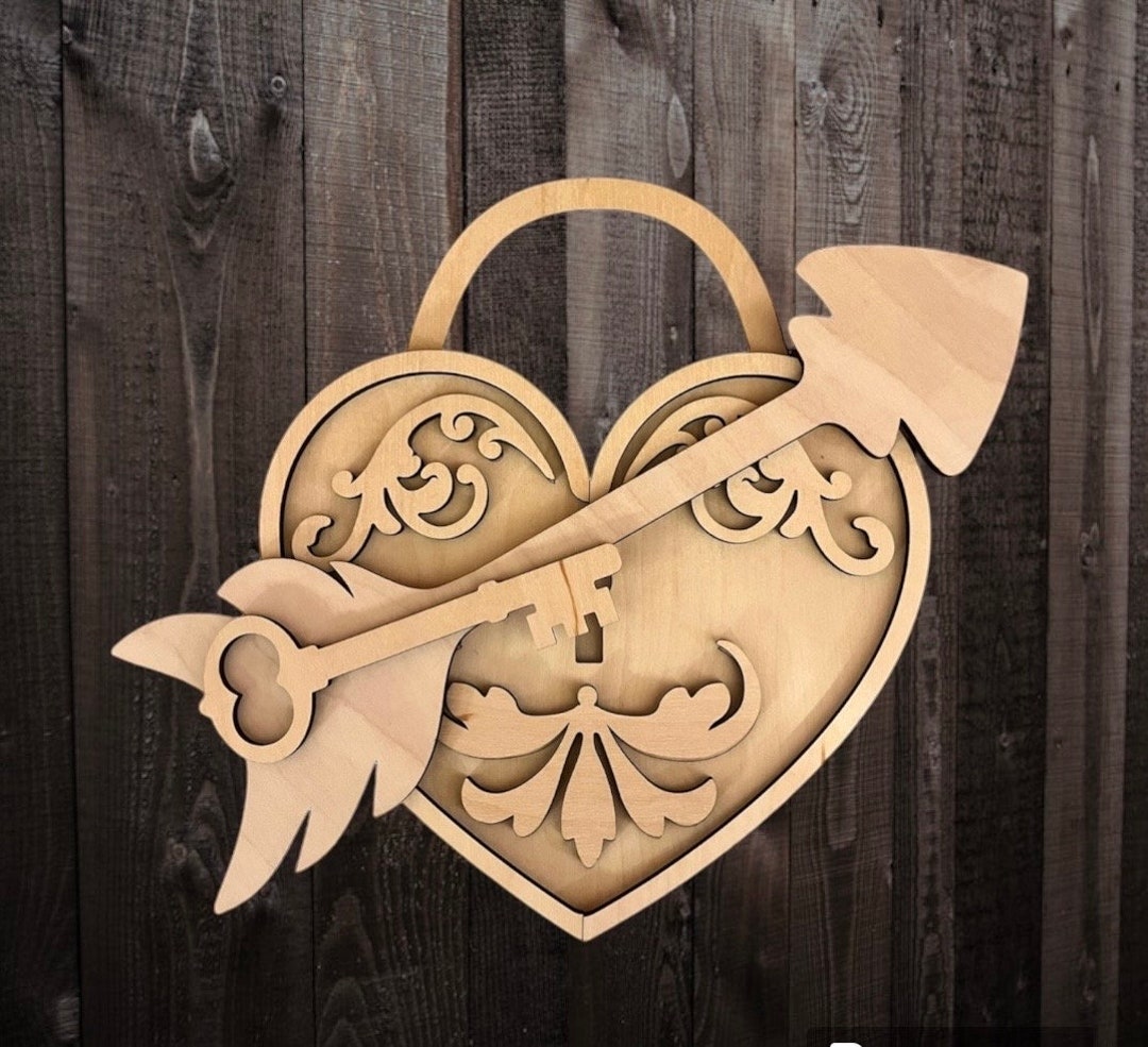 Heart Lock With Arrow DIY - Etsy