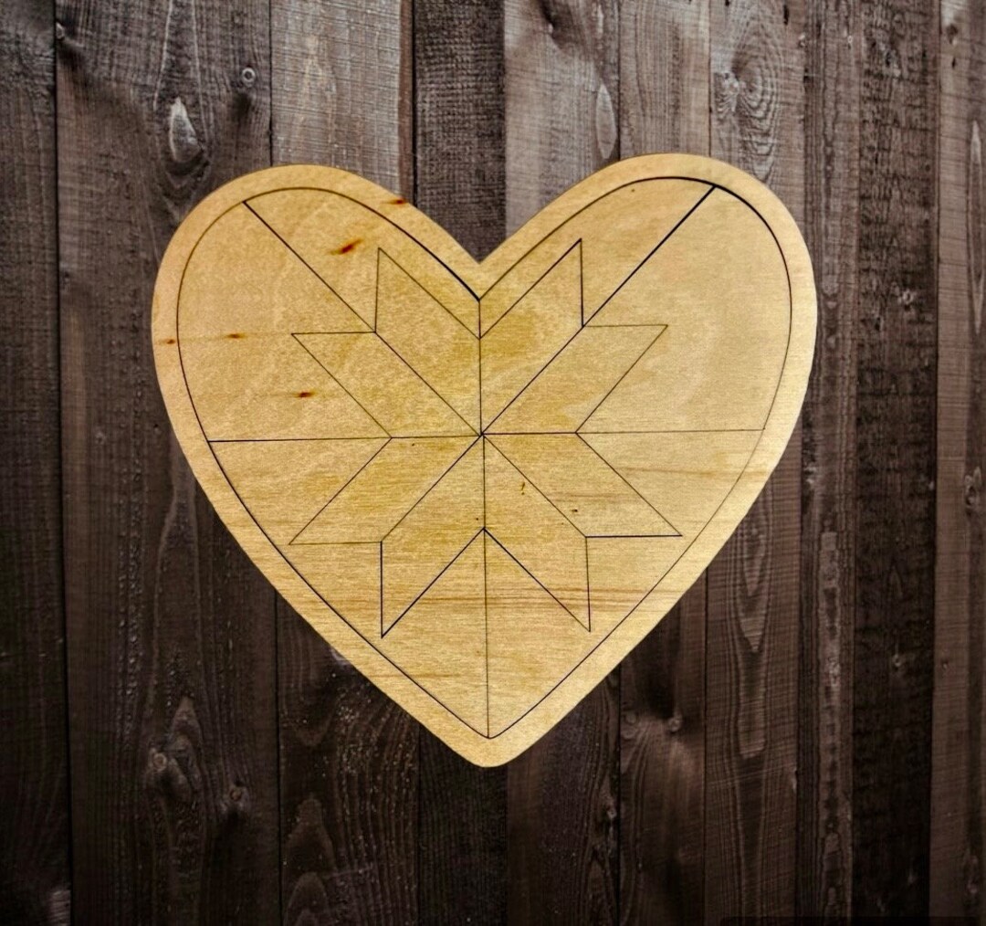 Barn Quilt Heart DIY - Etsy