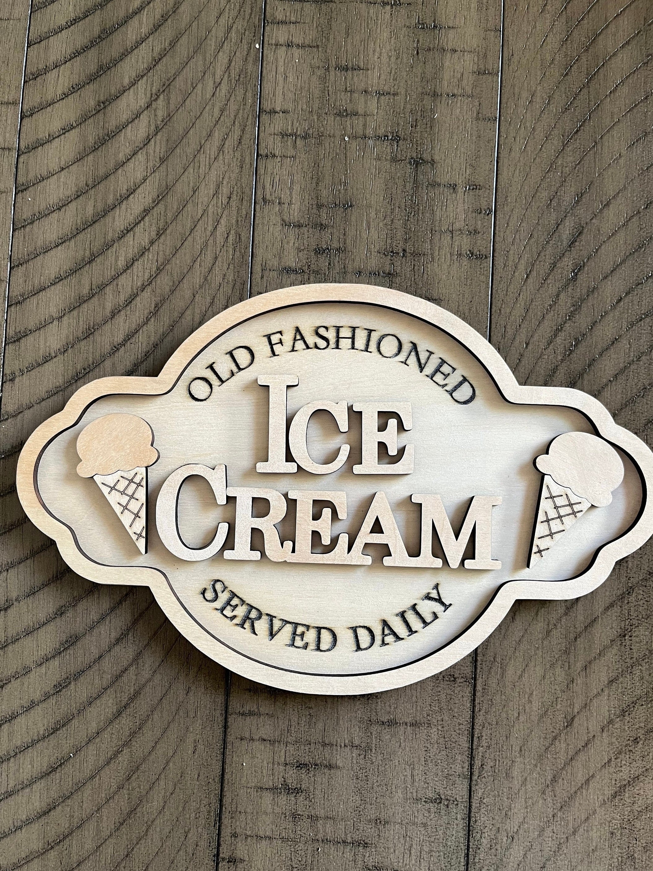 Ice Cream Shop Sign DIY - Etsy