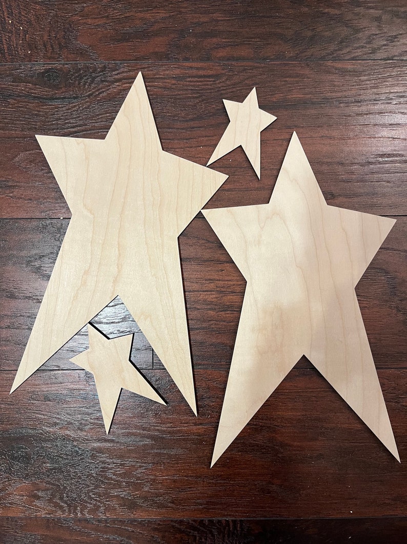 6 Piece Primitive Star Set - Etsy