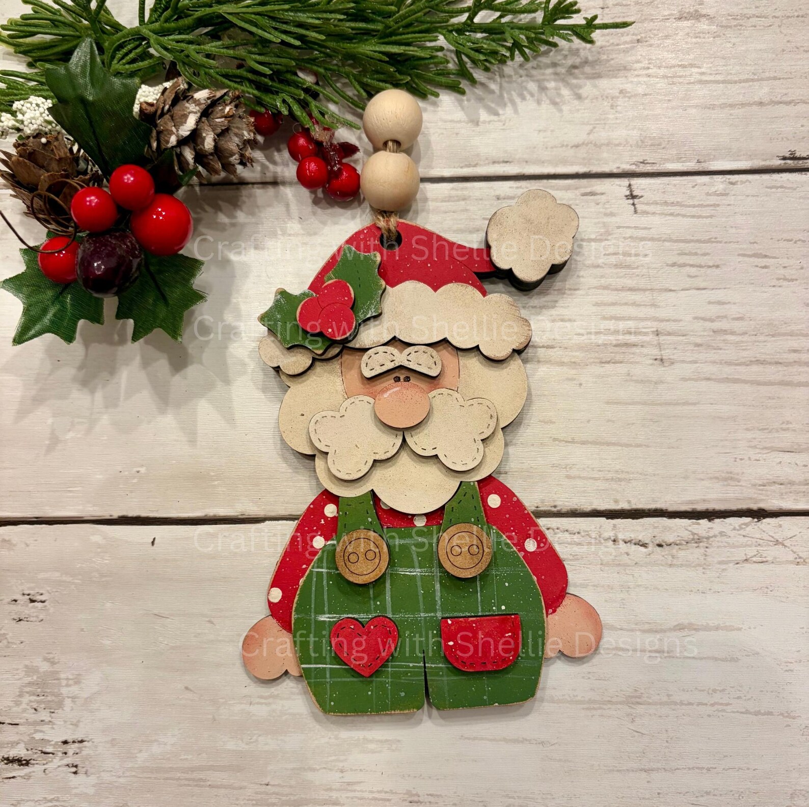 Santa in Overalls Ornament DIY Kit 189 - Etsy